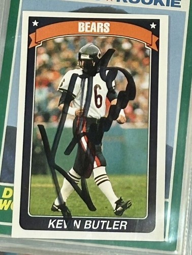 Kevin Butler 1990 Panini Album Sticker Signature Signed Autograph AUTO ...