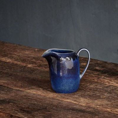 Dark Blue Jug, Indigo Small Glazed Milk Jug, Rustic Afternoon Tea Jug ...