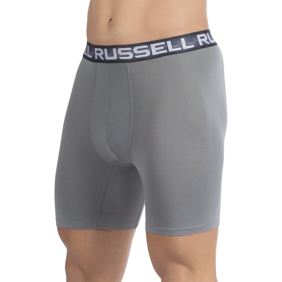 Russell Men's Boxer Briefs Coolforce with Advanced Cooling 2-Pack Small ...