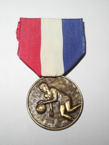 Vintage Basketball FOB Award Advertising Brass Pin Medal Token Button ...