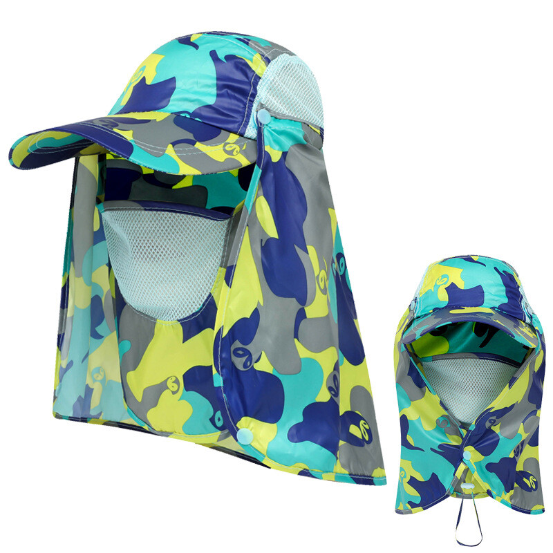 Sun Cap Sport Fishing Hiking Hat UV Protection Neck Face Flap Men Women ...