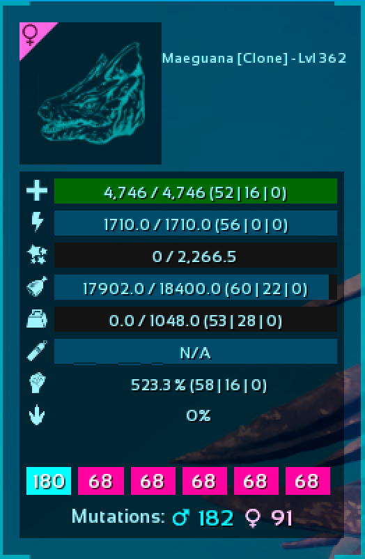 ARK Survival Ascended Maeguana Cotton Candy Top Stats 18K Food PVE PS5/XBOX/PC | eBay