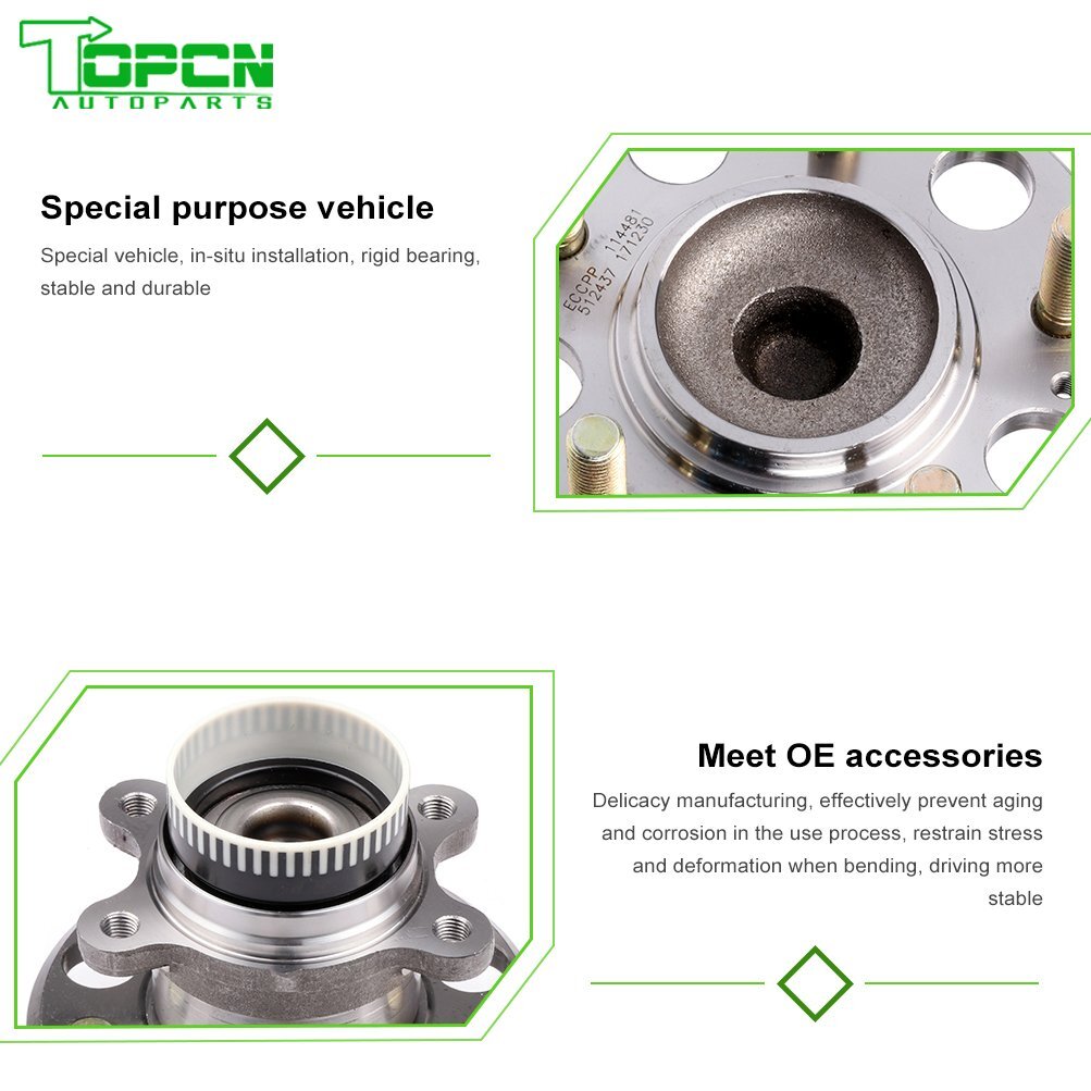 2X Rear Wheel Hub Bearings For Kia Sportage Optima Rondo Fits Hyundai ...