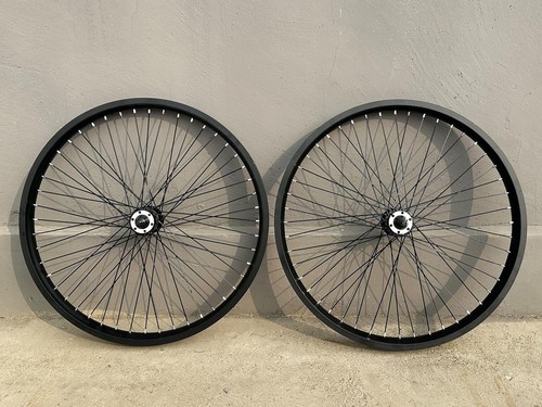 26'' Double Wall Aluminum Alloy Bicycle Rims Set - 12G 48 Spokes Bike ...