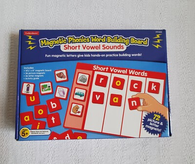 Lakeshore Magnetic Phonics Word Building Board Short Vowel Words 72 ...