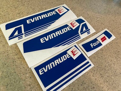 Evinrude Outboard Vintage Decal Kit 4 HP Die-Cut | United States