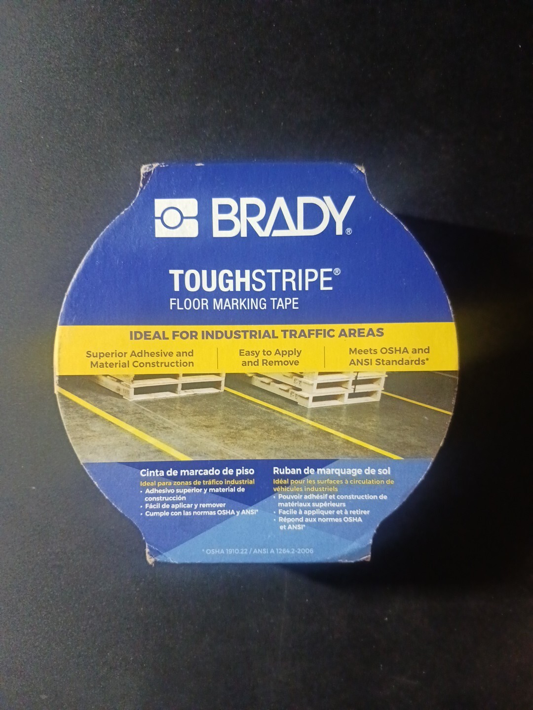 Qty: 1 Brady 104317 Floor Marking Tape, 2 in x 100 ft, Black/Yellow | eBay