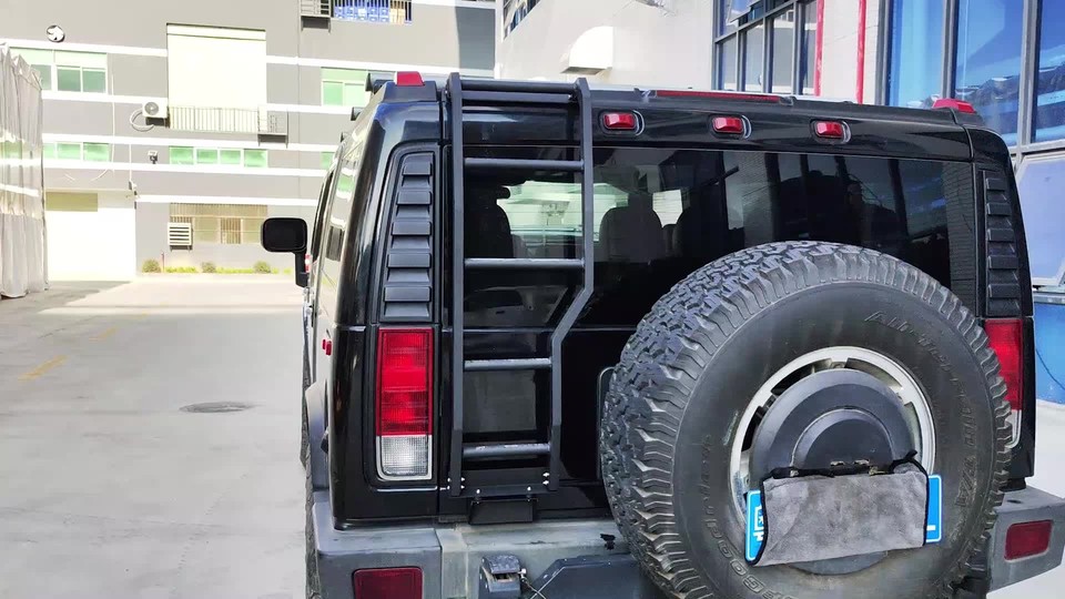 Aluminium Tailgate Cargo Rear Window Roof Rack Ladder for Hummer H2 ...
