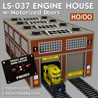 HO Diesel Locomotive Maintenance Depot w/motorized Working Doors for ...