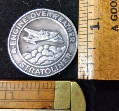 Vintage Sterling Silver TWA Stratoliner Club Member Coin 1940’s Good ...
