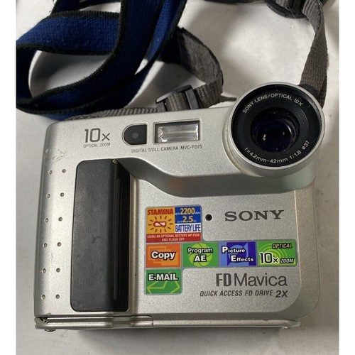 Vintage Sony Mavica MVC-FD75 10x Zoom Digital Still Camera Silver | eBay