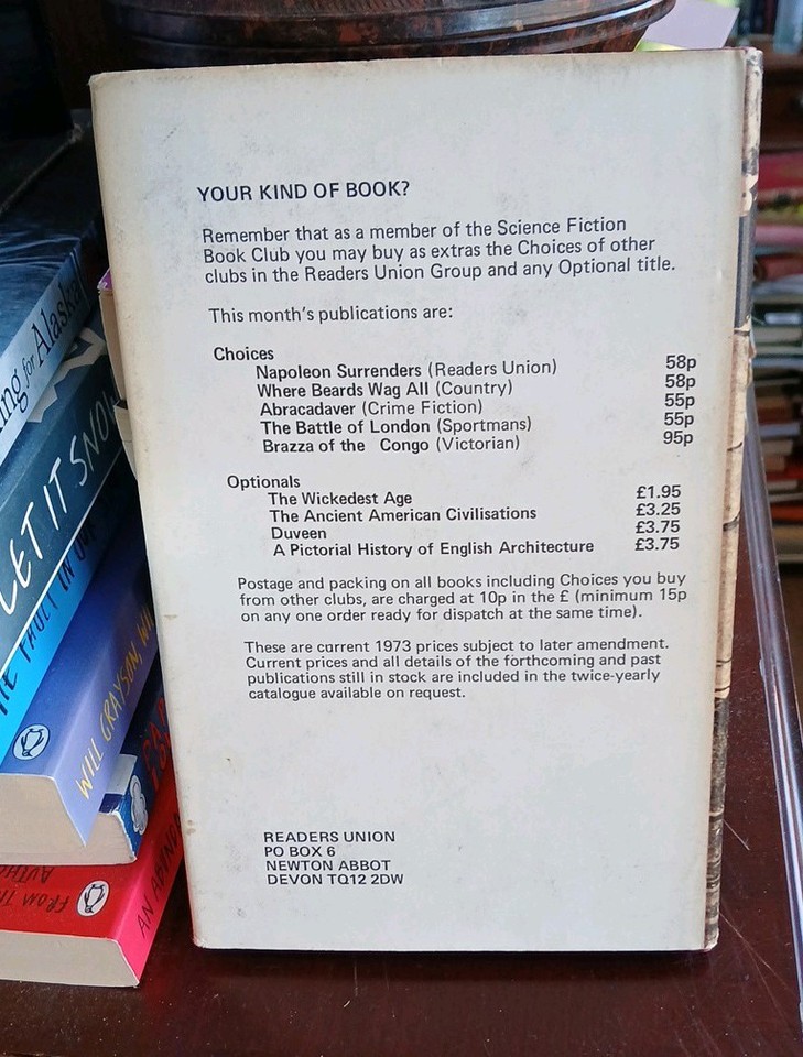 Bob Shaw Other Days Other Eyes Science Fiction Book Club 1973 Vintage ...