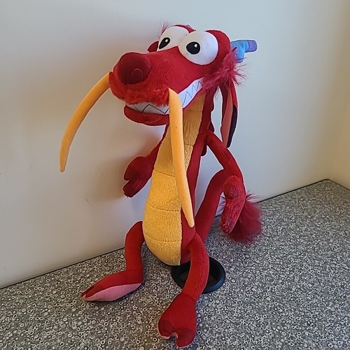 Disney Mulan Plush Mushu Dragon Red Smiling Resort Store Exclusive 16 ...