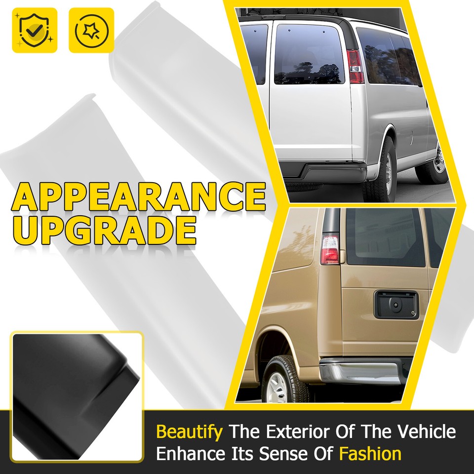 2Pcs Rear Quarter Panel Extension Left & Right For Chevrolet Express ...