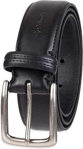 Columbia Men's Casual Leather Belt Trinity Style Silver Prong Buckle ...