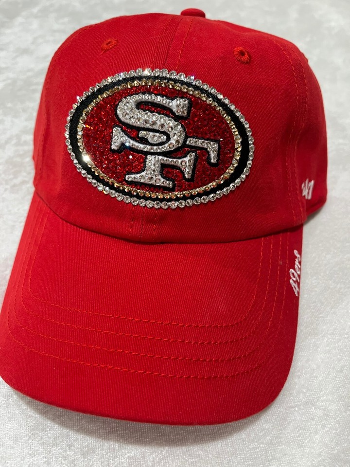 SAN FRANCISCO 49ers hat Women's bling HAND JEWELED USING 275+SWAROVSKI ...