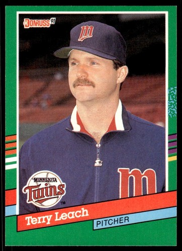 1991 Donruss Baseball Card Terry Leach Minnesota Twins #715 | eBay