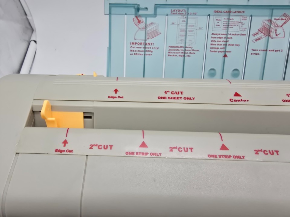 CardMate Business Card Cutter Splitter Manual Business Card Cutter ...