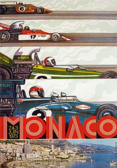 A4 Vintage Monaco Grand Prix High Quality Classic Motor Racing Posters ...