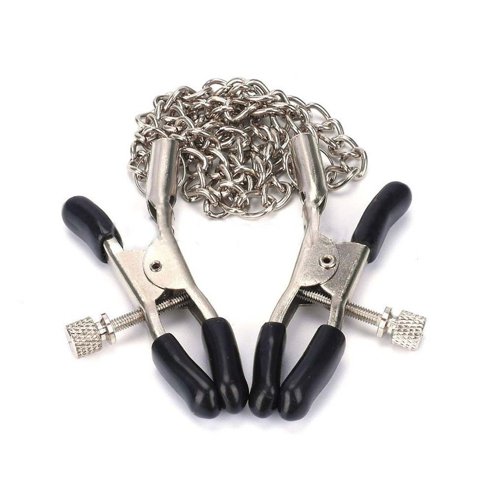 2 Heads Nipple Clamps Breast Clamps Sex Metal Chain Clip Women Adult