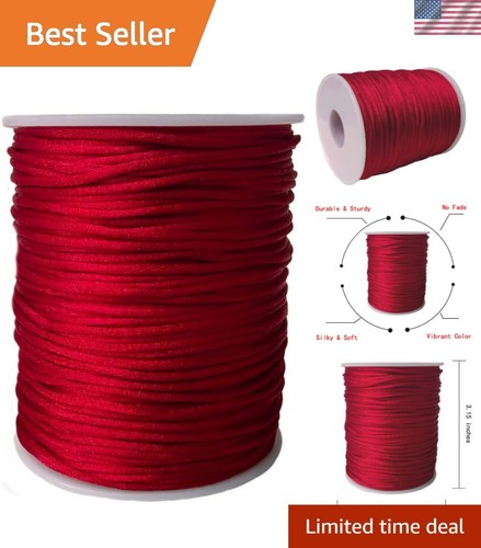 Durable 2.0mm Maroon Braided Nylon Thread for Jewelry & Craft Making | eBay