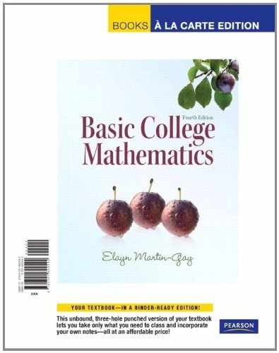 Basic College Mathematics, Books a - Loose Leaf, by Martin-Gay Elayn El ...