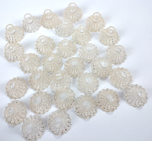 30 VINTAGE Christmas MINI Light FLOWER Bulb Cover Reflector String ...