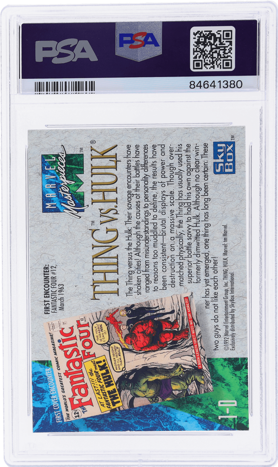 1992 Marvel Masterpieces Thing Vs. Hulk Battle Spectra #1D PSA 7 | eBay