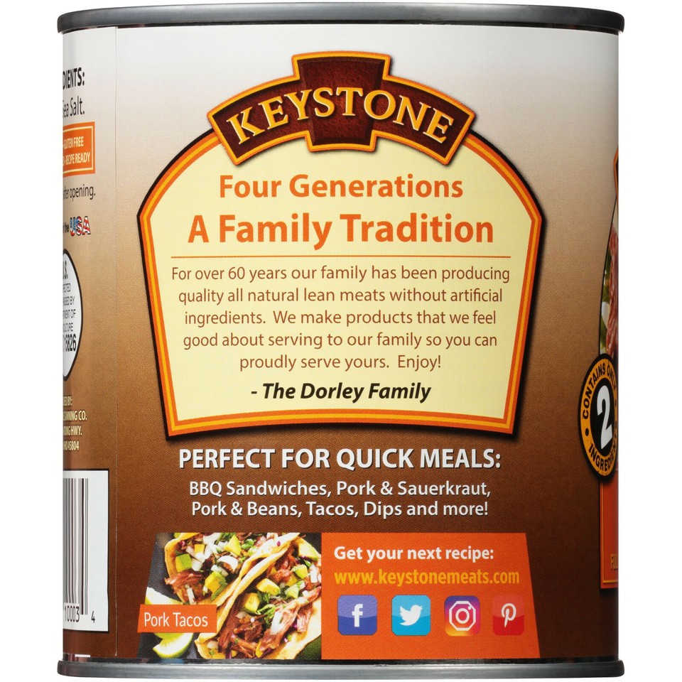 6 Pack Keystone Meats All Natural Canned Pork, 28 Ounce | eBay