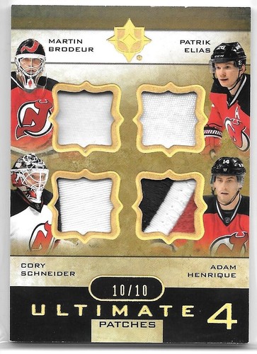 13/14 UD Ultimate: New Jersey Devils Ultimate 4 Patches Card #'d 10/10 ...