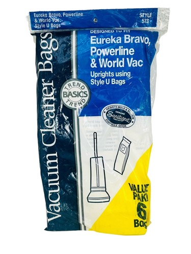 Eureka Vacuum Bags Fits Bravo Powerline And World 6 Pack NEW Old Stock ...