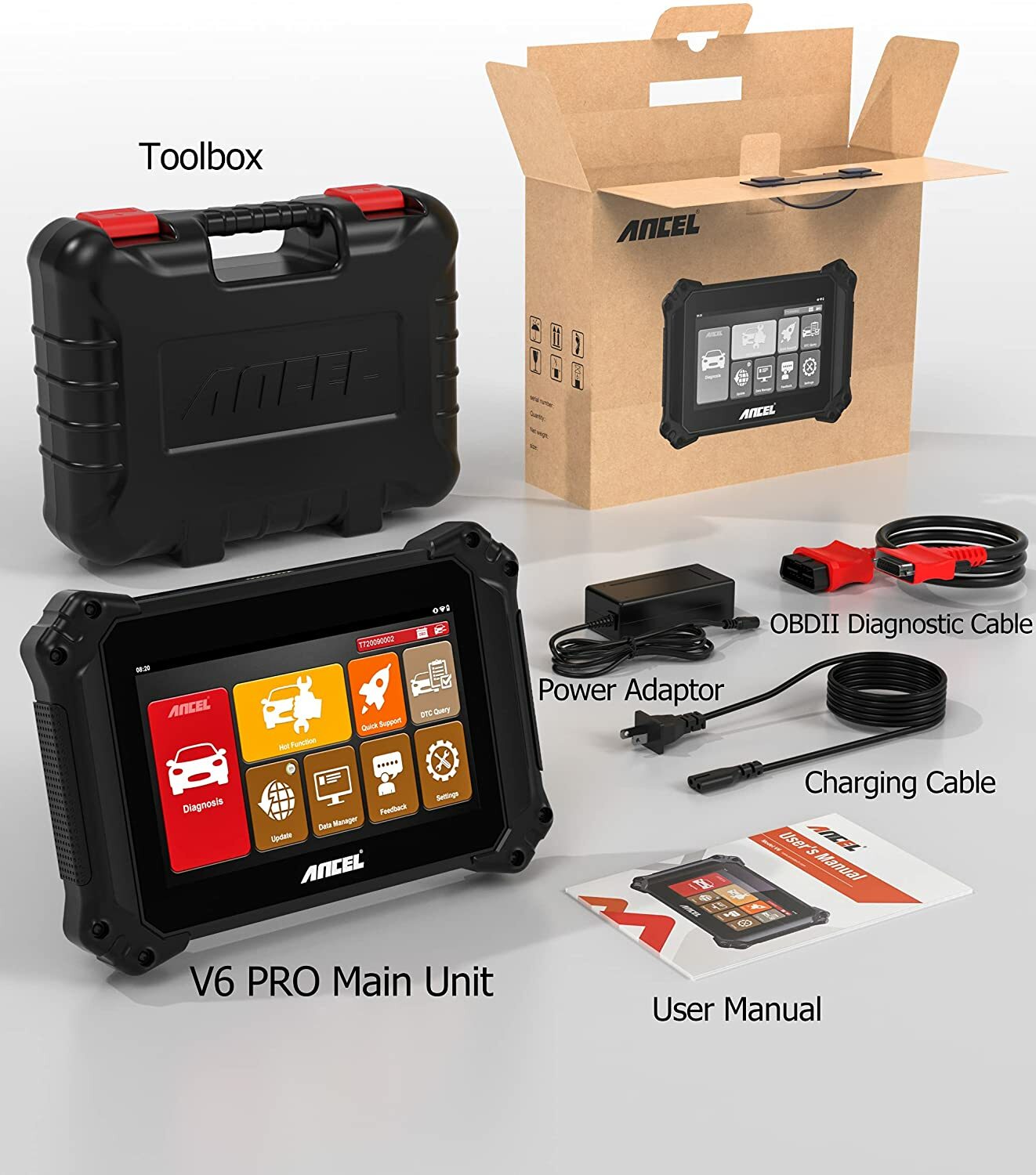 ANCEL V6 PRO Bidirectional All System Car OBD2 Scanner Auto Diagnostic ...
