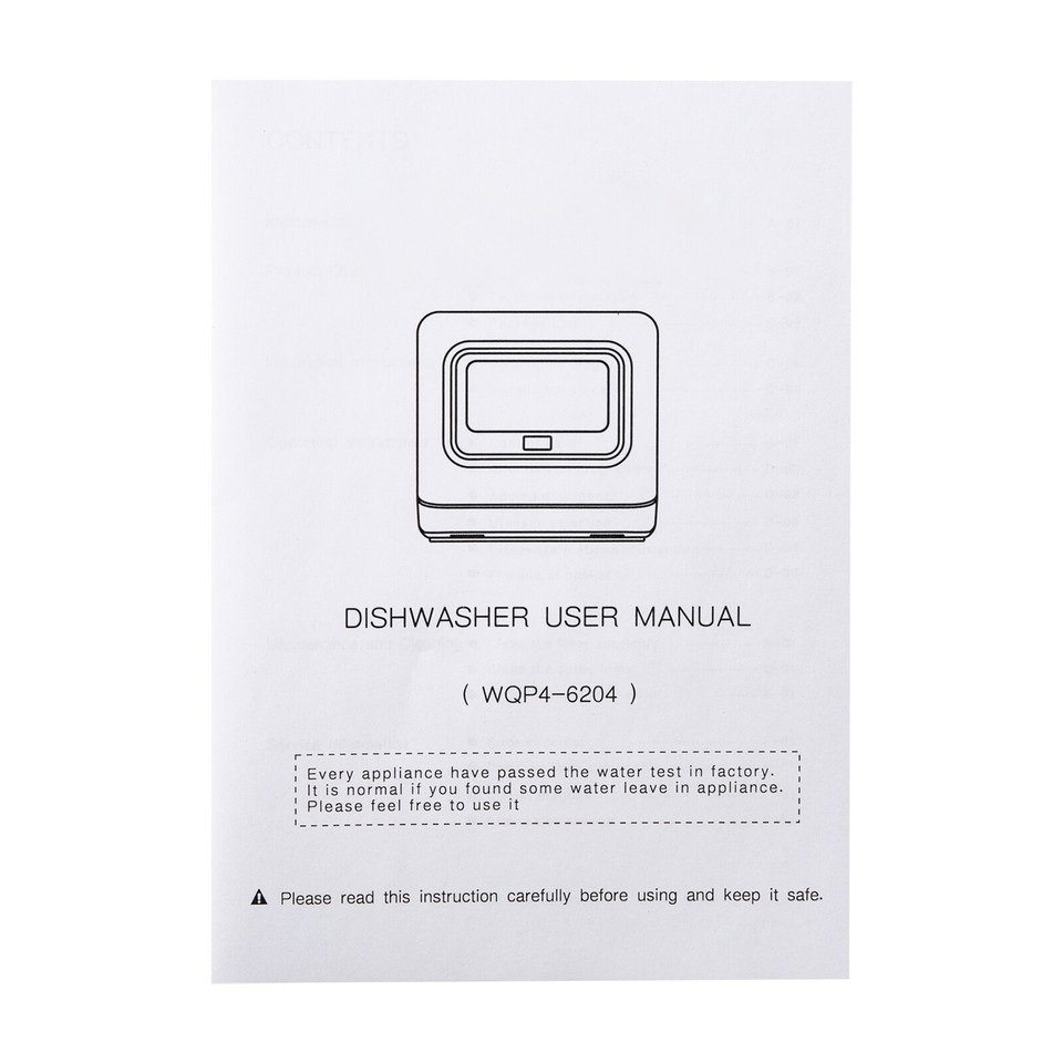 Portable Compact Countertop Mini Dishwasher with Water Tank Leak-Proof ...