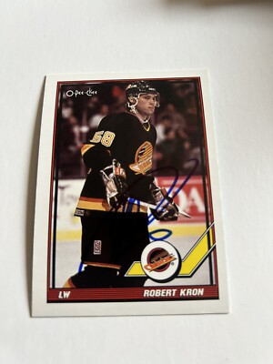 Robert Kron Signed 91/92 O-Pee-Chee Vancouver Canucks Card # 52 | eBay