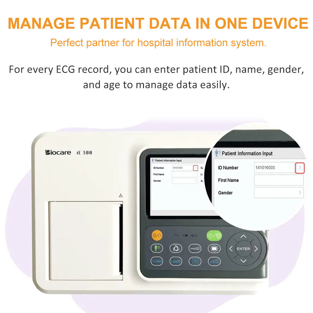Biocare iE300 12 lead ECG Machine rapid diagnosis and instant ECG tests ...