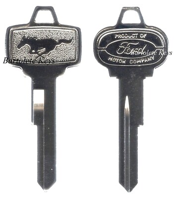 Original Old Pony Style Car Key Blank Fits 1965 1966 Ford Mustang | eBay