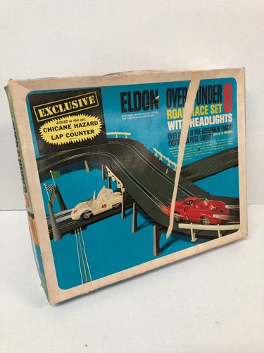Eldon Over & Under 8 Road Race Set 1/32 Scale Model Slot Car Racing ...