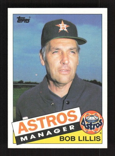 1985 Topps Baseball Manager Bob Lillis #186 Houston Astros | eBay