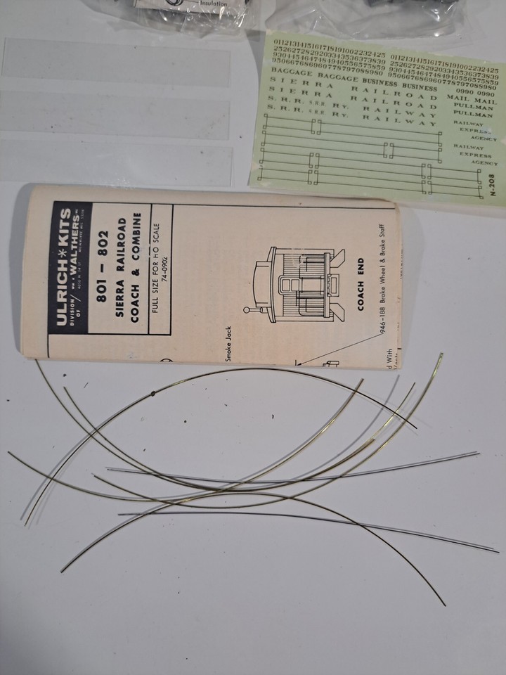 Walthers/Ulrich 801 Train HO Gauge Model Railroad Sierra Passenger Car ...