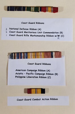 7 ASSORTED U.S. COAST GUARD RIBBON BARS | eBay