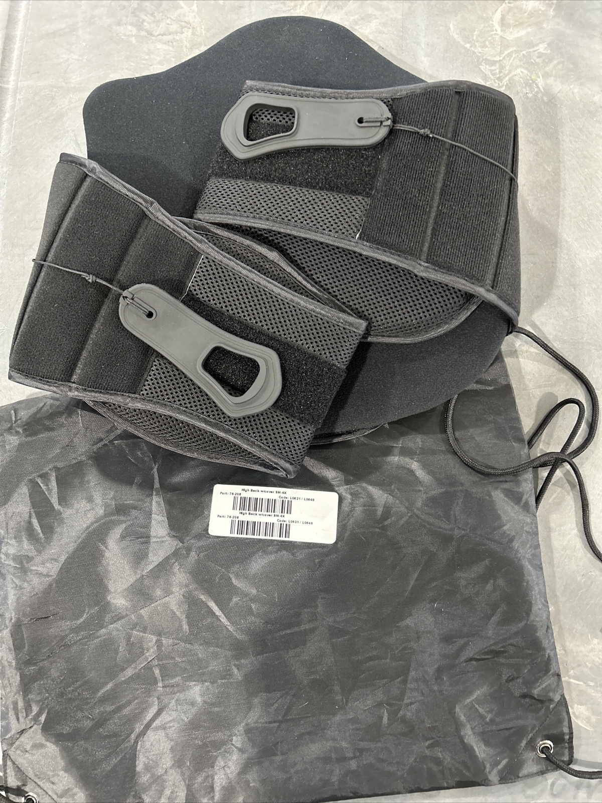 BakTec Back Brace SM-4X - 76-206 / L0631 L0648 W/ Cover Bag *NEW* | eBay