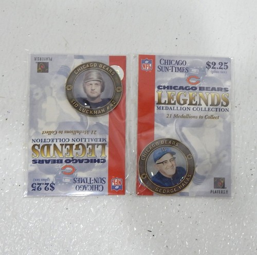 NFL Chicago Sun Times Chicago Bears Legends Medallion Collection Lot of ...