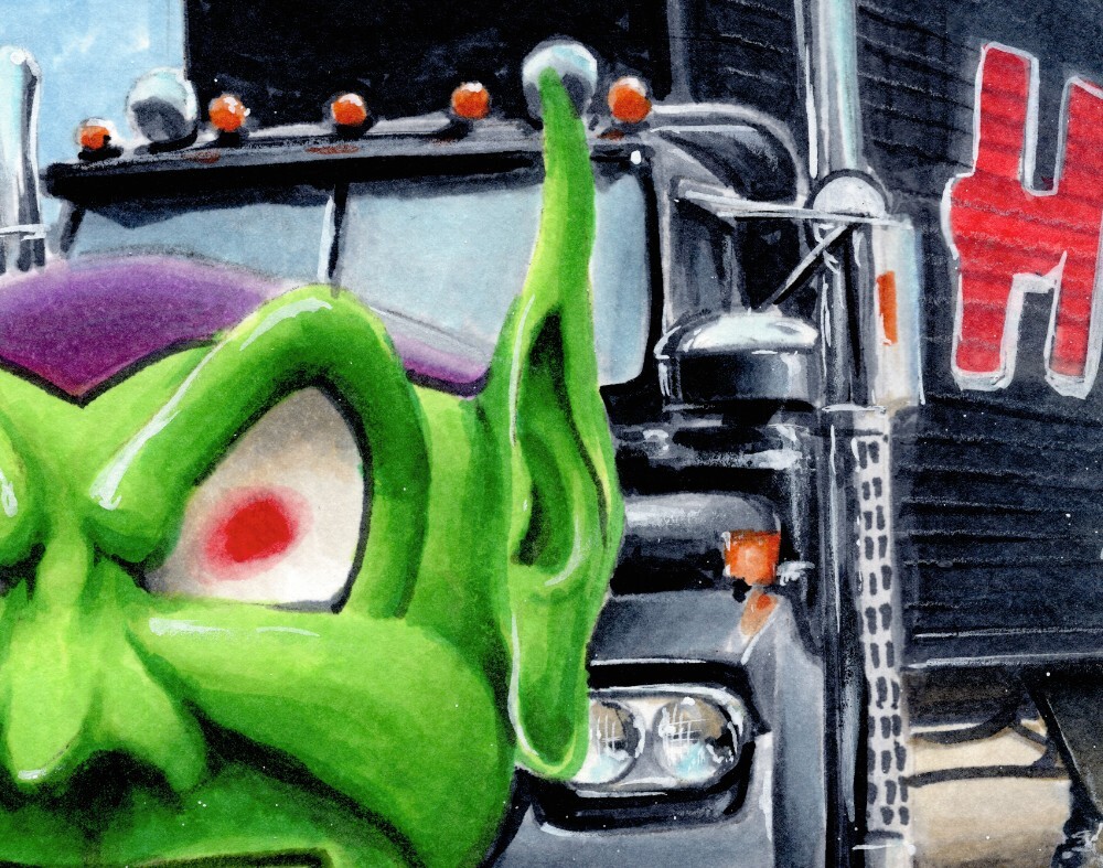Signed MAXIMUM OVERDRIVE Green Goblin Truck Poster Print Wall Art 11x14 ...