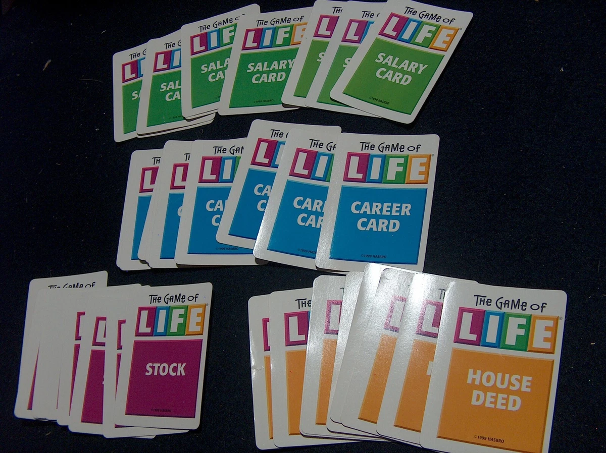 The Game Of Life Salary Cards
