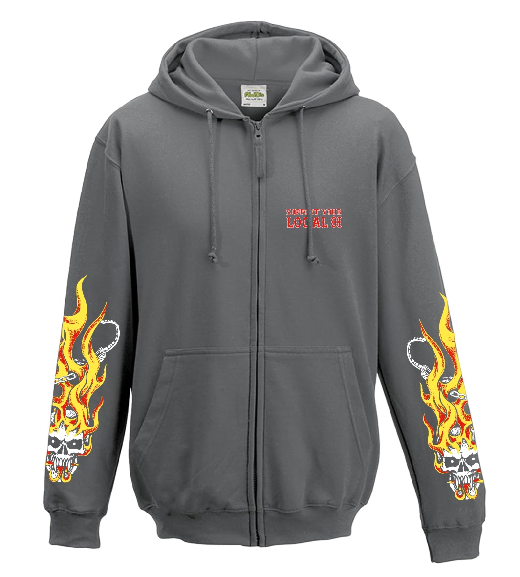 Hells Angels Support 81, BIG RED MACHINE Kapuzenweste "SUPPORT 81 WORLD ...