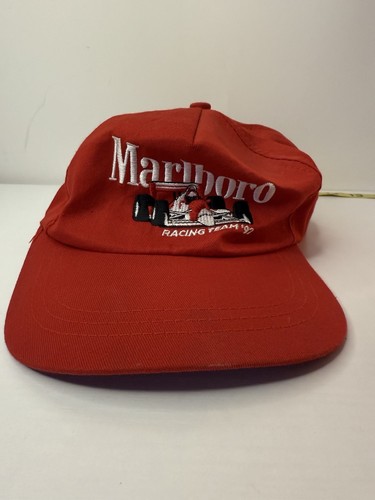 Vintage Marlboro Racing Team '92 Snapback Embroidered Red Hat Cap | eBay