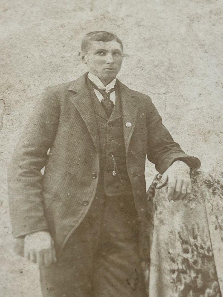 Handsome Man Cabinet Photo Dows Iowa Franklin Wright County | eBay