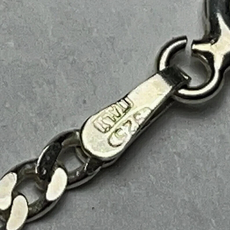 Sterling Silver 16" 2.25mm Figaro Pattern Necklace - 925 - 4.67g | eBay