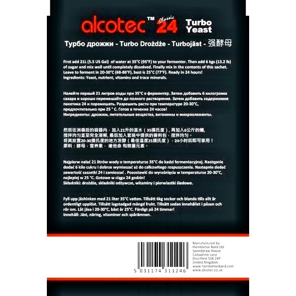 Alcotec 24 turbo CLASSIC super yeast alcohol spirit FREE DELIVERY | eBay UK