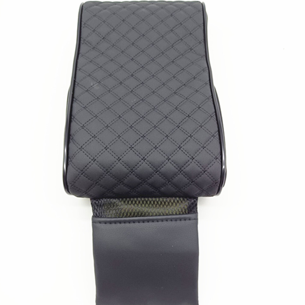 Accessory Black Leather For Car Seat Armrest Pad Auto Center Console ...
